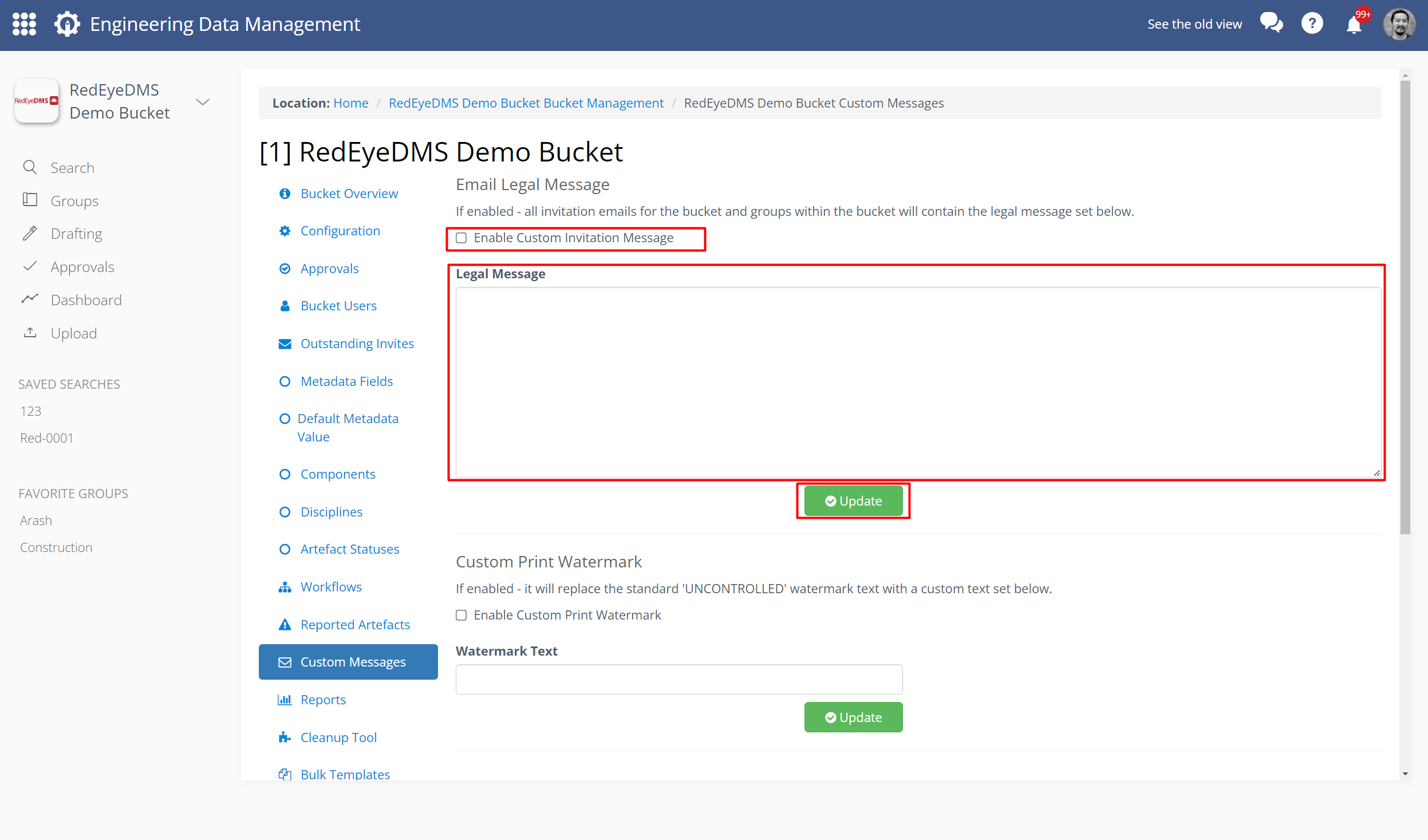 Configure Custom Messages